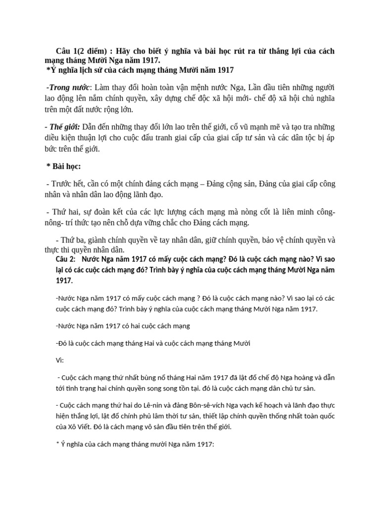 Cach Mang Thang 10 Nga | PDF