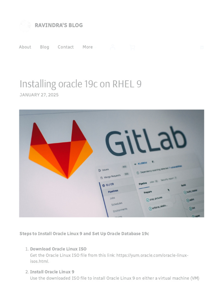 Installing Oracle 19c On RHEL 9 - Ravindra's Blog | PDF | Zip (File ...