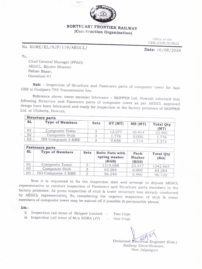 Inspection Letter | PDF