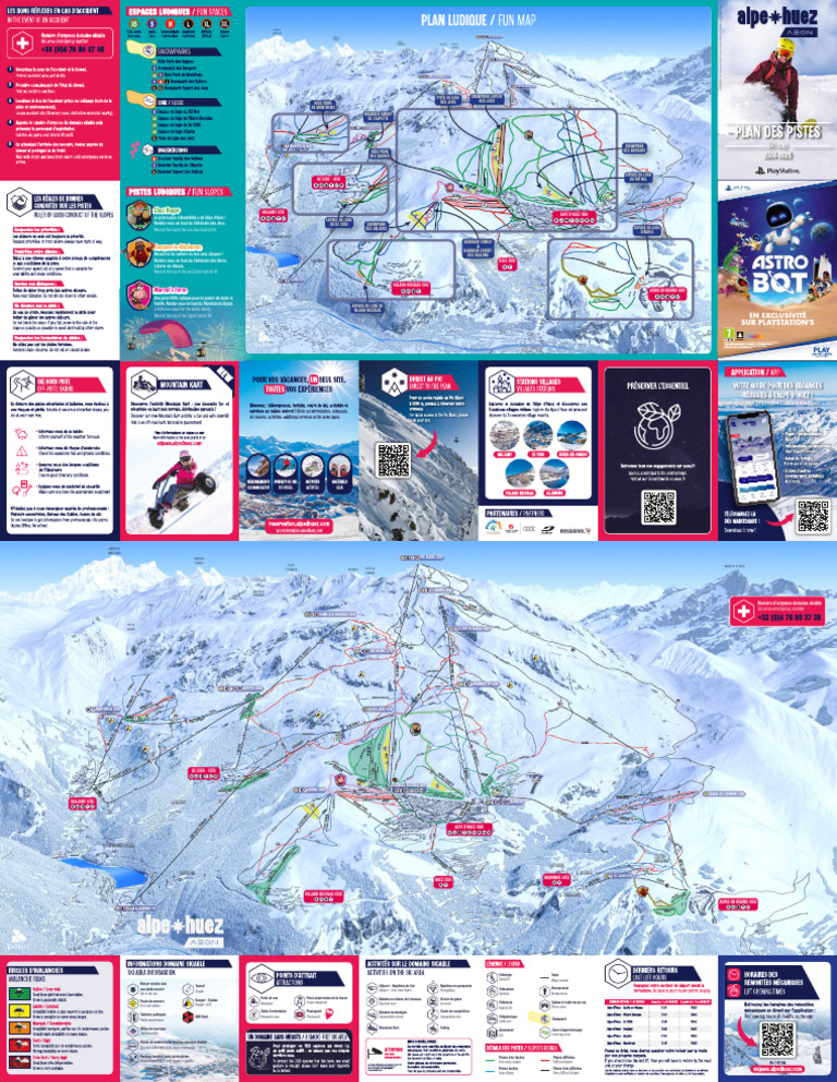 Plan des pistes Alpe d'Huez 2024-2025 | PDF | Infrastructure de ...