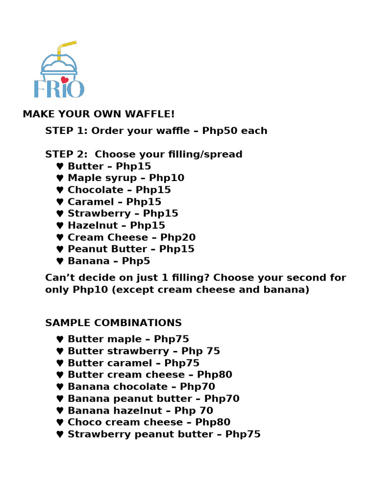 Make Your Own Waffle | PDF
