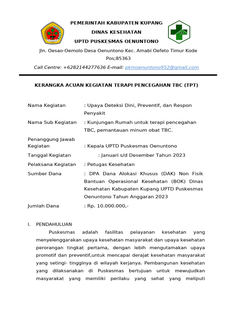 1.B KAK Bagi TPT | PDF