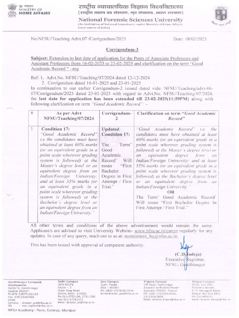 Corrigendum-3 Good Academic Record Compressed | PDF