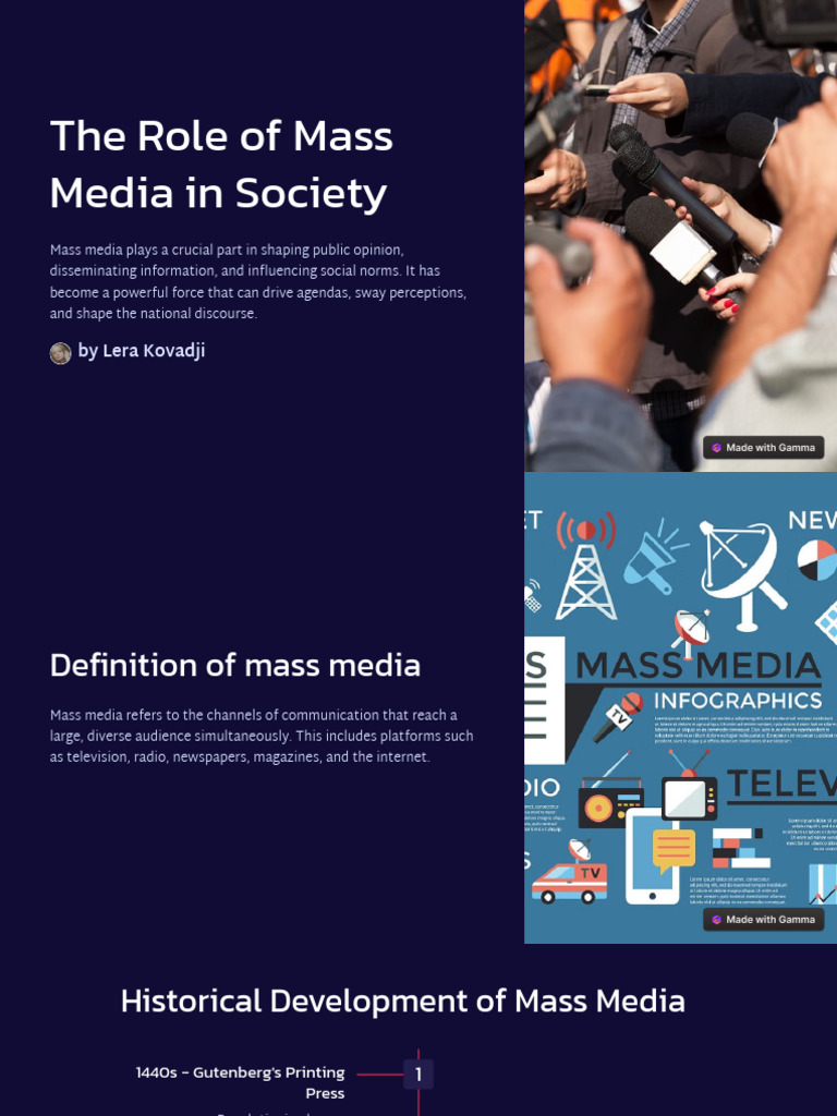 The-Role-of-Mass-Media-in-Society | PDF | Mass Media | Public Opinion