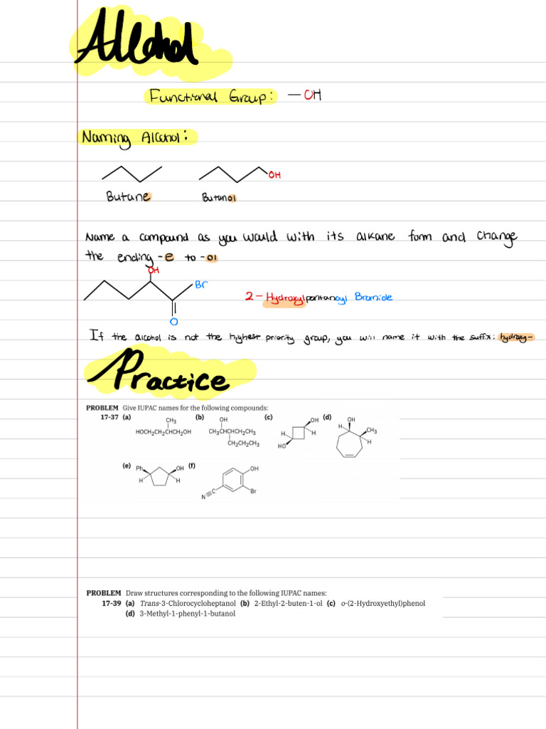 Organic Chemistry Alcohol | PDF