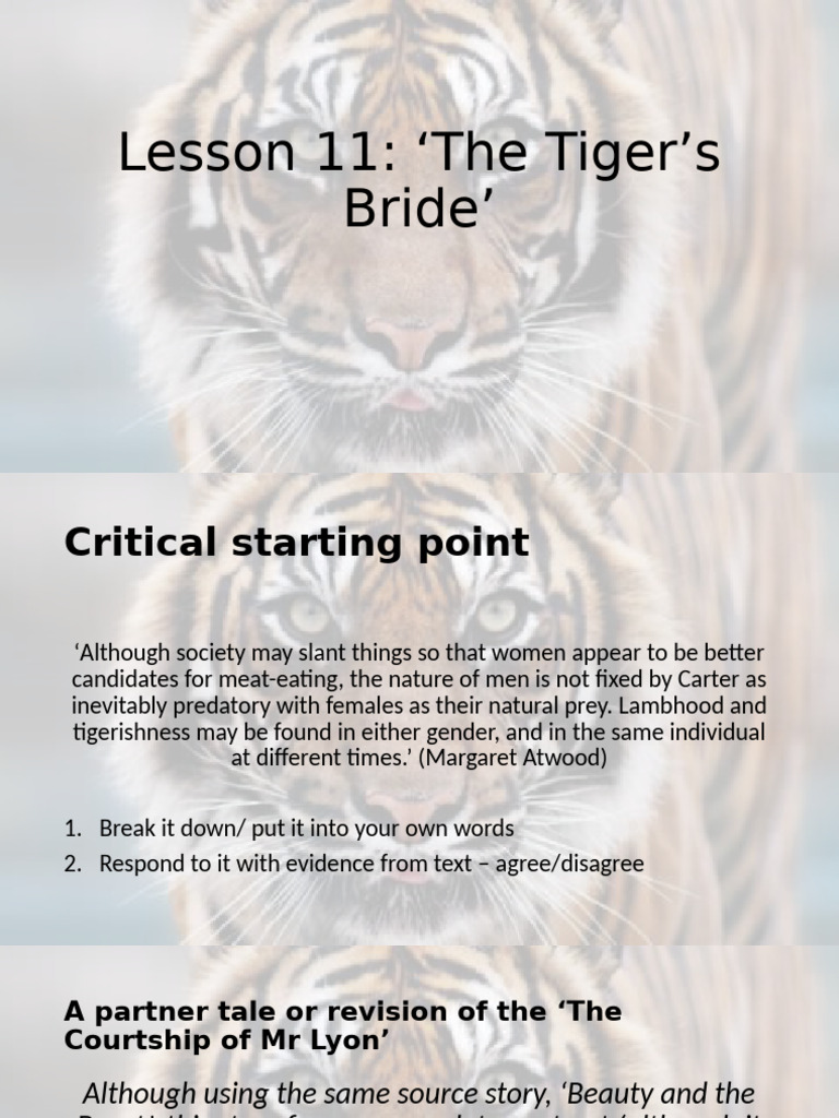 Analyzing 'The Tiger's Bride' Themes | PDF