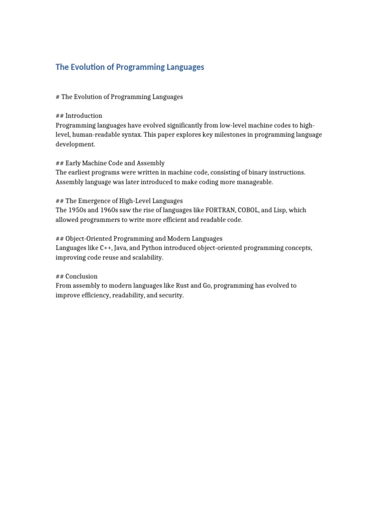 The Evolution of Programming Languages | PDF
