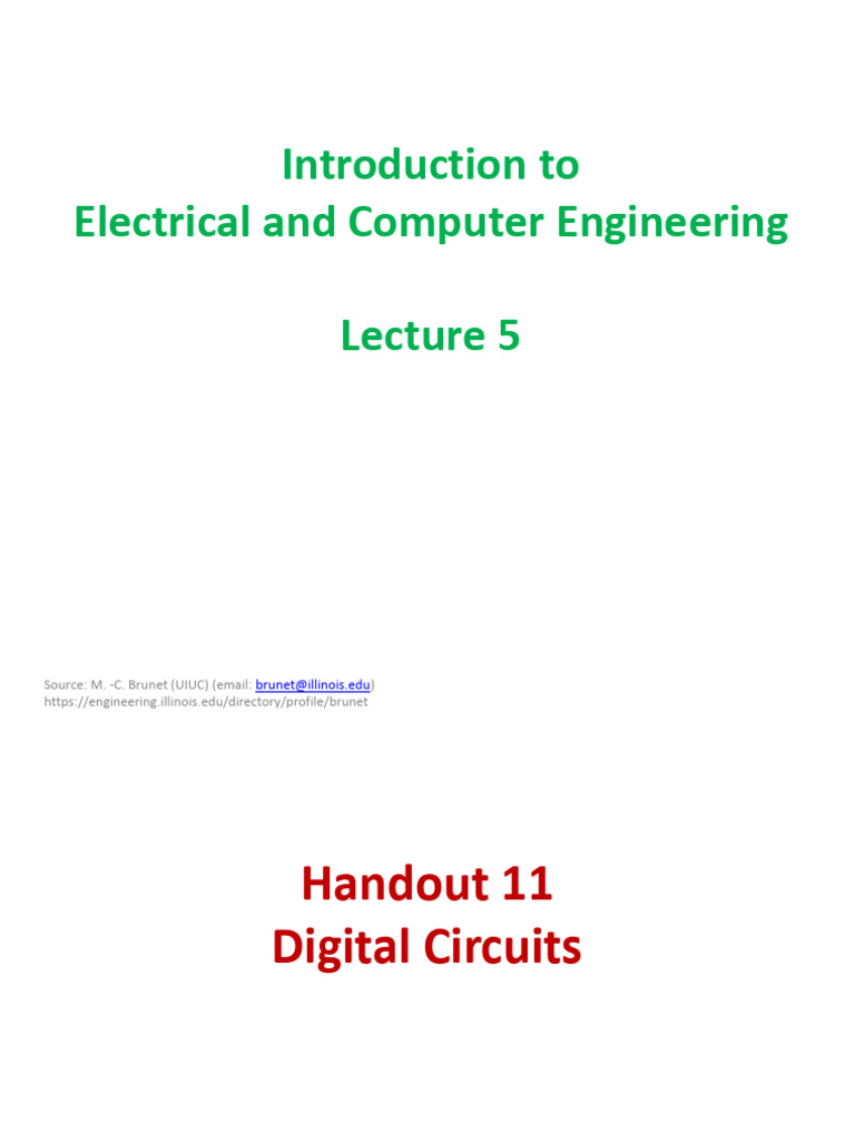 EE1029 Lecture5 Digital Circuits | PDF | Digital Electronics | Digital ...