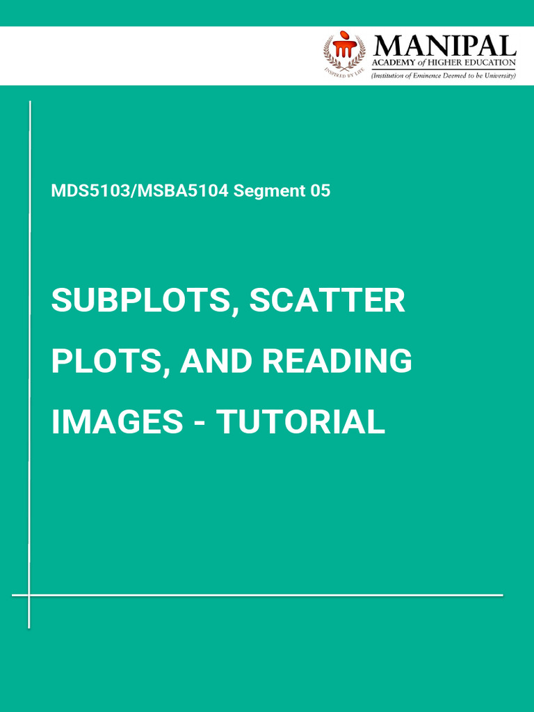 RM-Subplots, Scatter Plots and Reading Image - Tutorial | PDF | Scatter Plot | Computer Programming