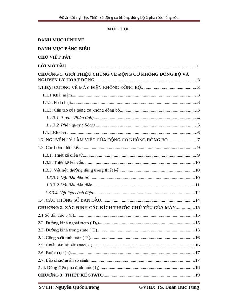 Mục Lục Danh Mục Hình Vẽ Danh Mục Bảng Biểu Chữ Viết Tắt Lời Mở Đầu ...