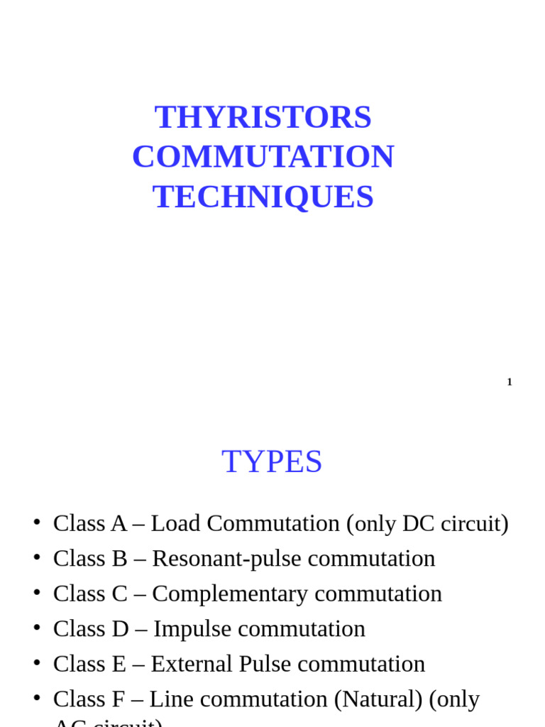 Commutation of Thyristors | PDF