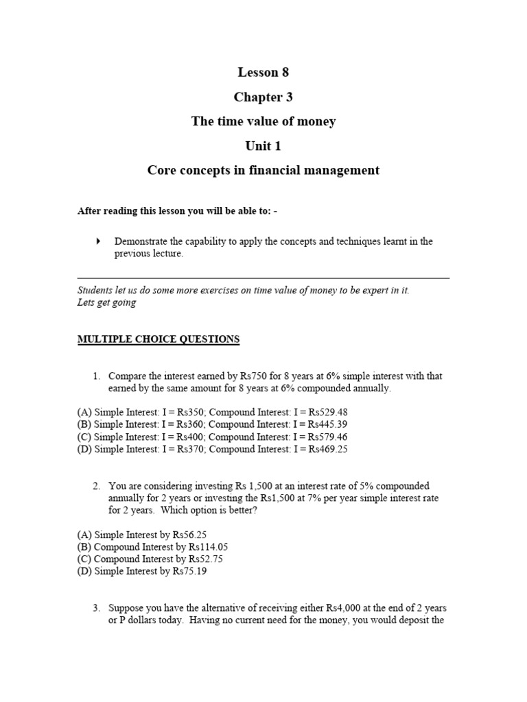 TVM NUMERICALS | PDF | Interest | Present Value