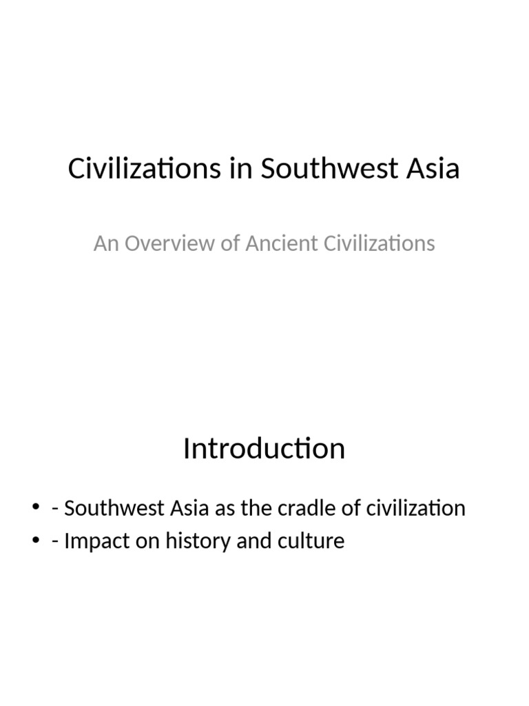Civilizations Southwest Asia | PDF