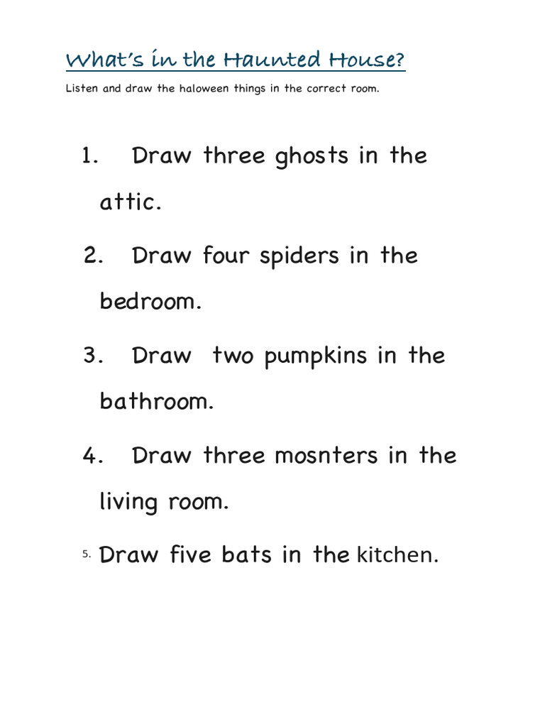 Halloween Listen and Draw Activity | PDF