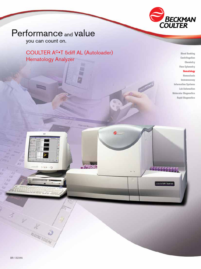 Beckman ACT 5 Diff - Brochure | PDF | Blood | Hematology