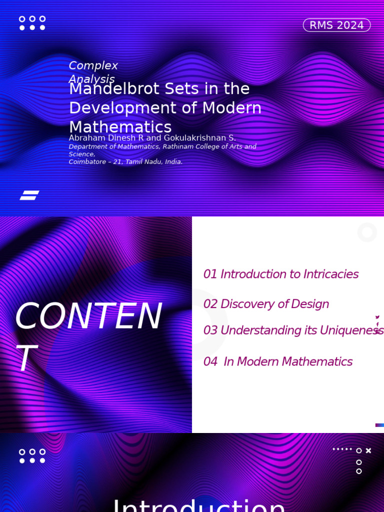 RMS 2024 PPT | PDF | Fractal | Mathematics