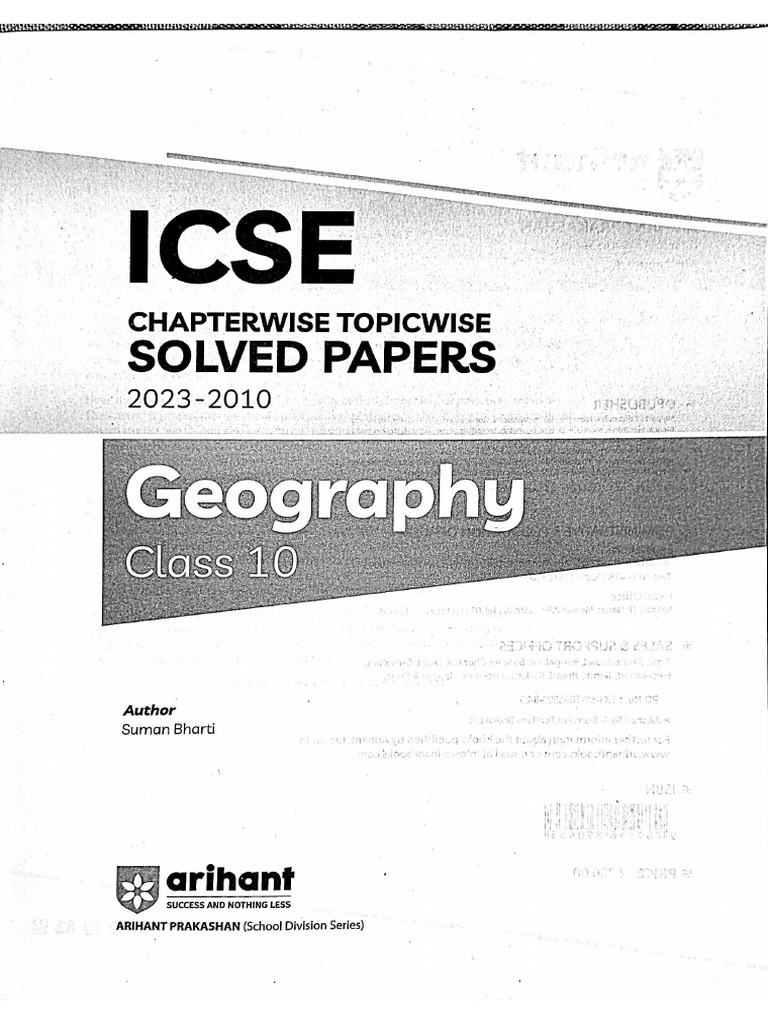 Arihant Chapterwise PYQ + Notes Geography | PDF