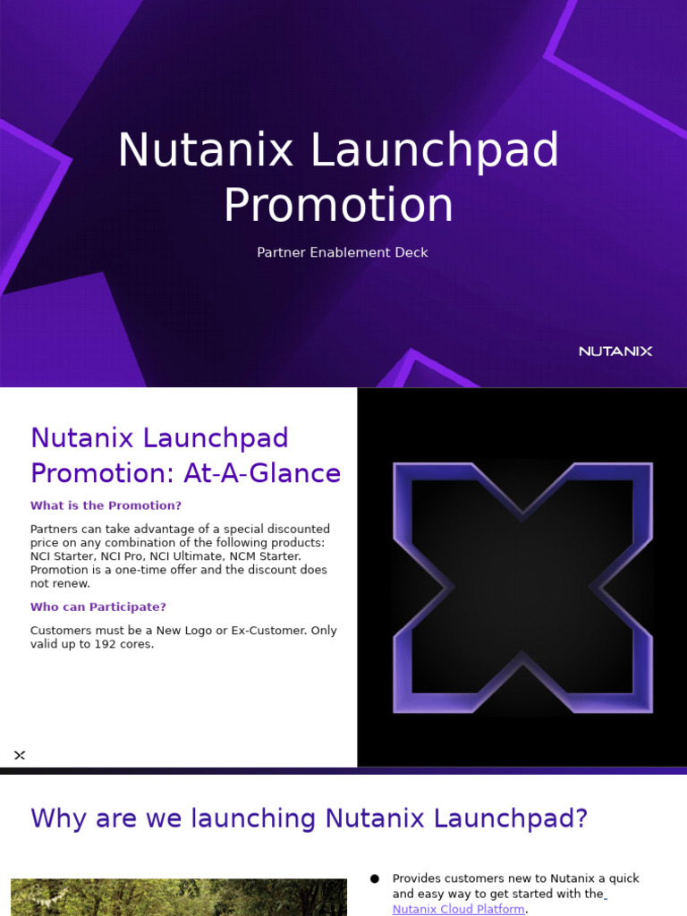 Nutanix_Launchpad_Promotion_Partner_Enablement_Deck | PDF | Computing