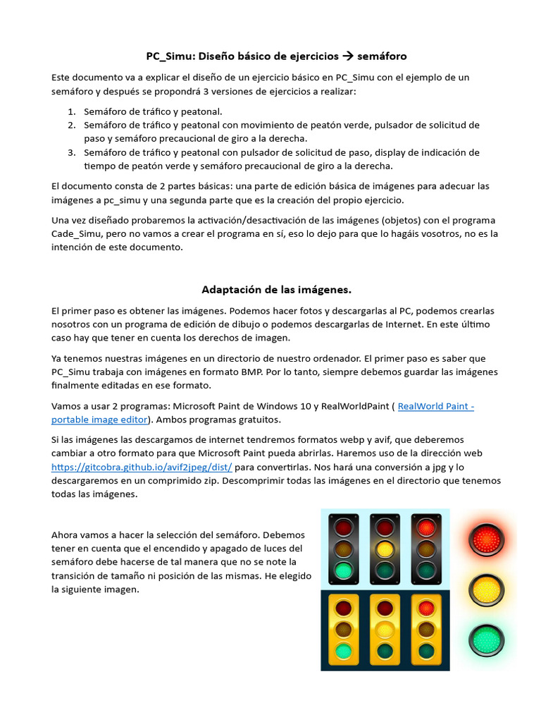 PC - Simu Diseño Basico de Ejercicio | PDF | Color | Semáforo