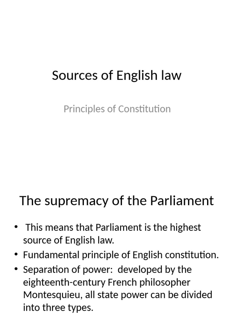 Sources of English Law | PDF | Bill (Law) | Government