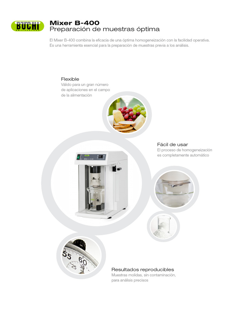 Buchi Mixer B-400 Brochure (AG184) | PDF