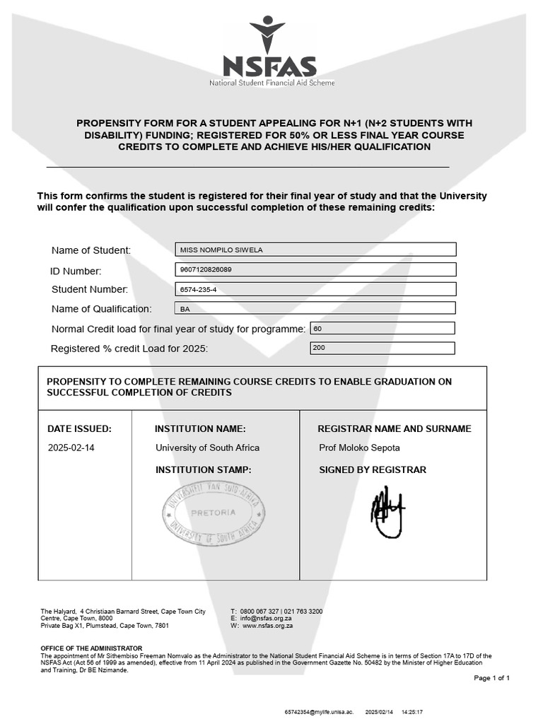 6574-235-4 Propensity Letter | PDF