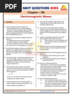 Class 12 EM Waves PYQs | PDF | Electromagnetic Radiation | Waves