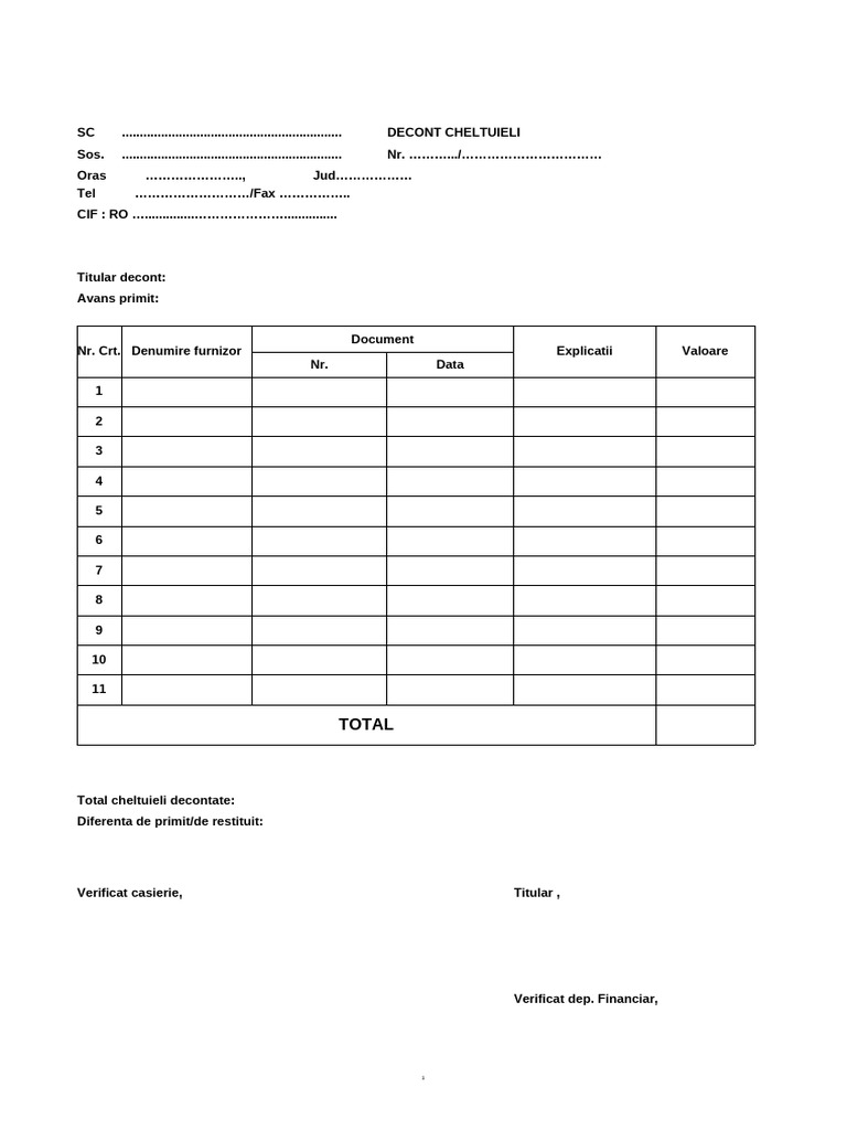 decont BLANK NOU_model | PDF