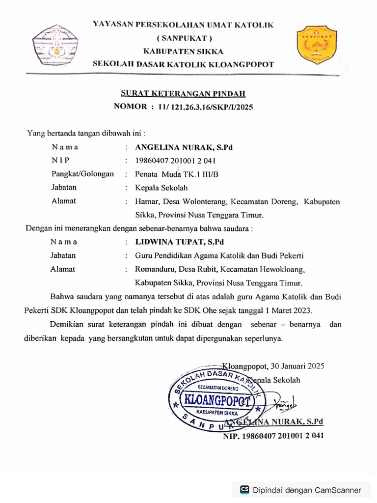 SK Pindah | PDF