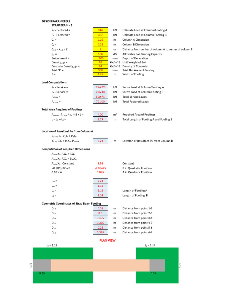 STRAP BEAM 1 | PDF | Beam (Structure) | Bending