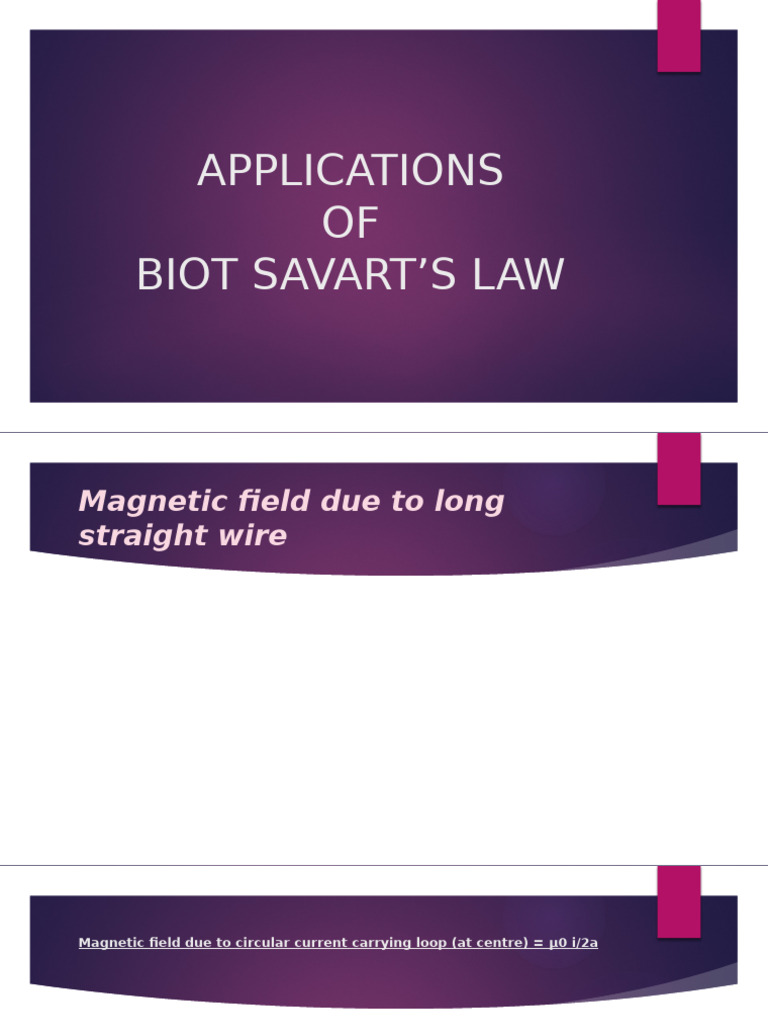 Biot Savart Law | PDF