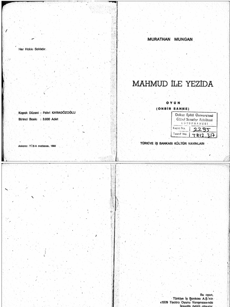 MAHMUT İLE YEZİDA Murathan Mungan | PDF
