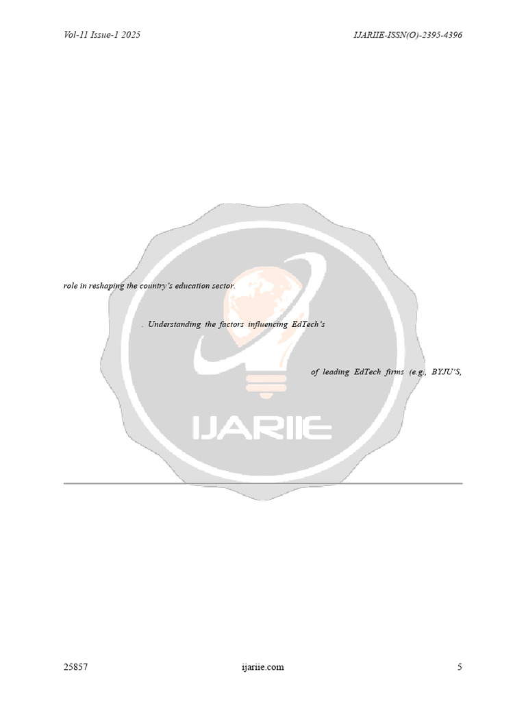 The Rise of EdTech Startups in India Growth Challenges and Future Prospects in Post Pandemic ...