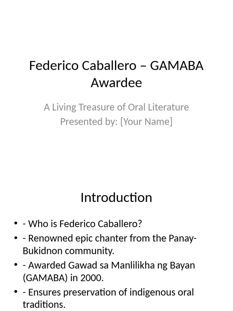 Federico Caballero: Preserving Sugidanon | PDF