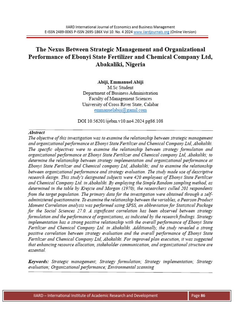 Strategic Management Paper | PDF | Strategic Management | Competitive ...