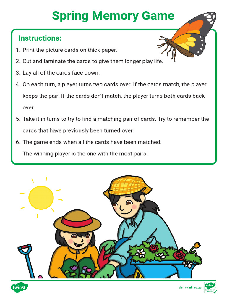 Spring Matching Cards | PDF