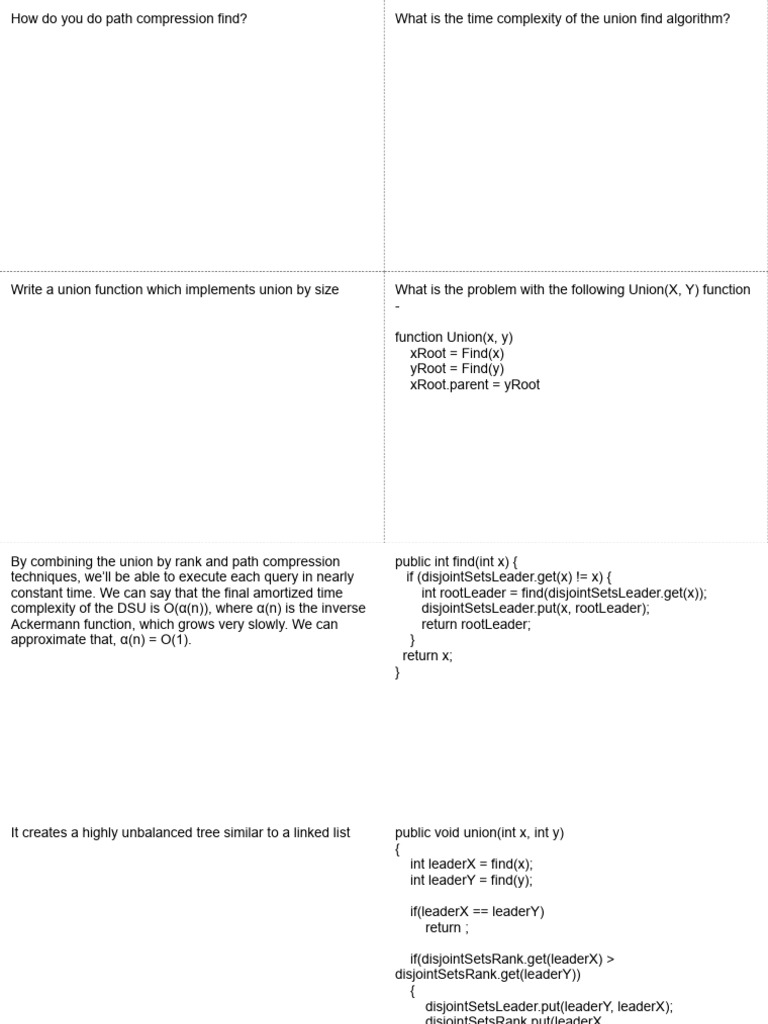 Papercard - DSA Disjoint Set - 241223 | PDF | Computer Data | Applied Mathematics