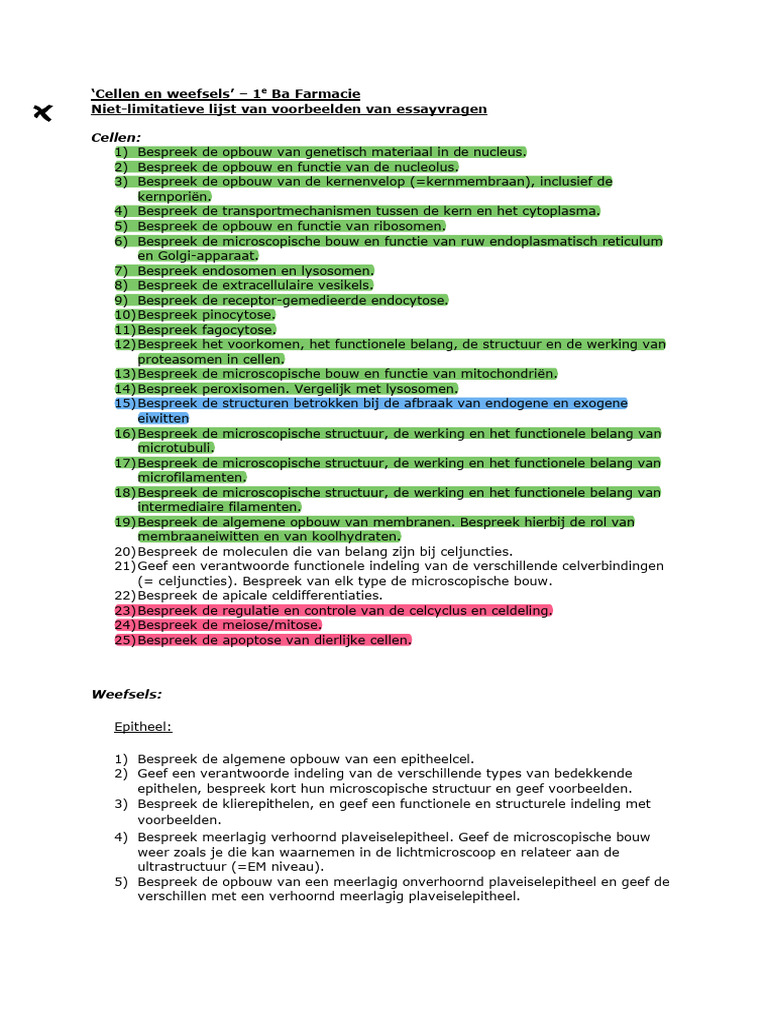 Examenvragen C&W | PDF