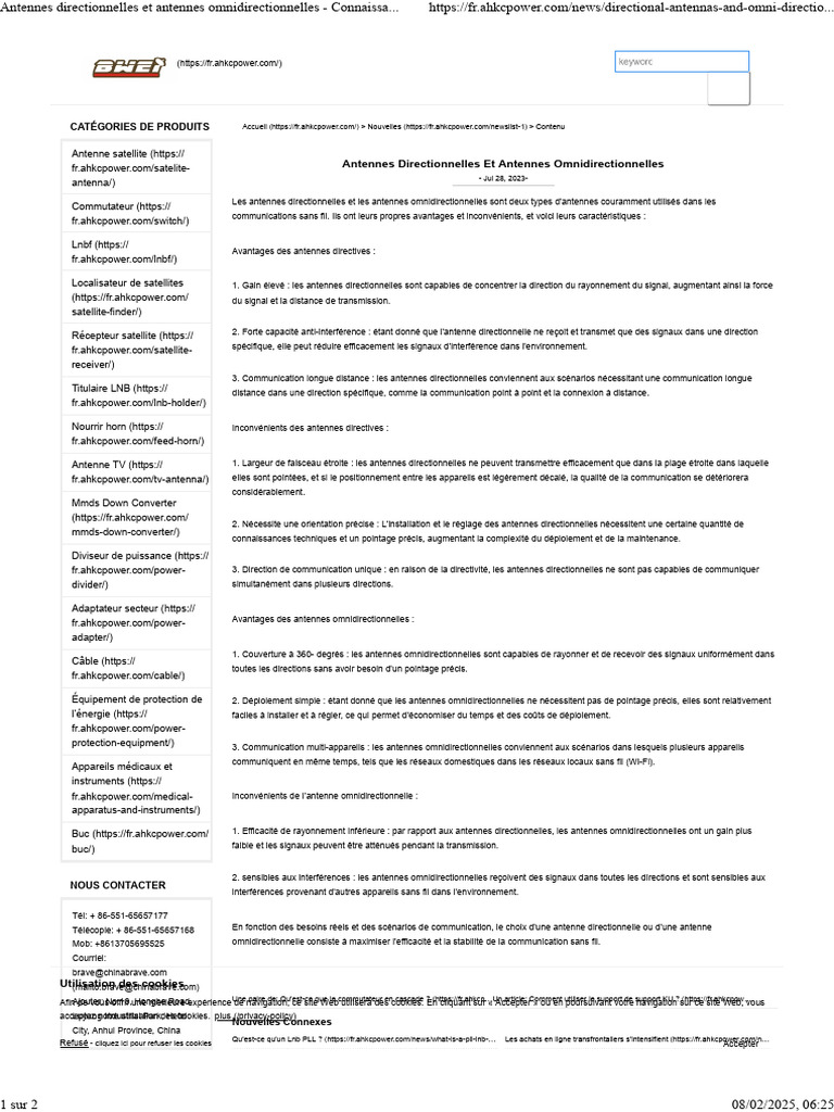 Antennes Directionnelles vs Omnidirectionnelles | PDF | Antenne (Radio ...