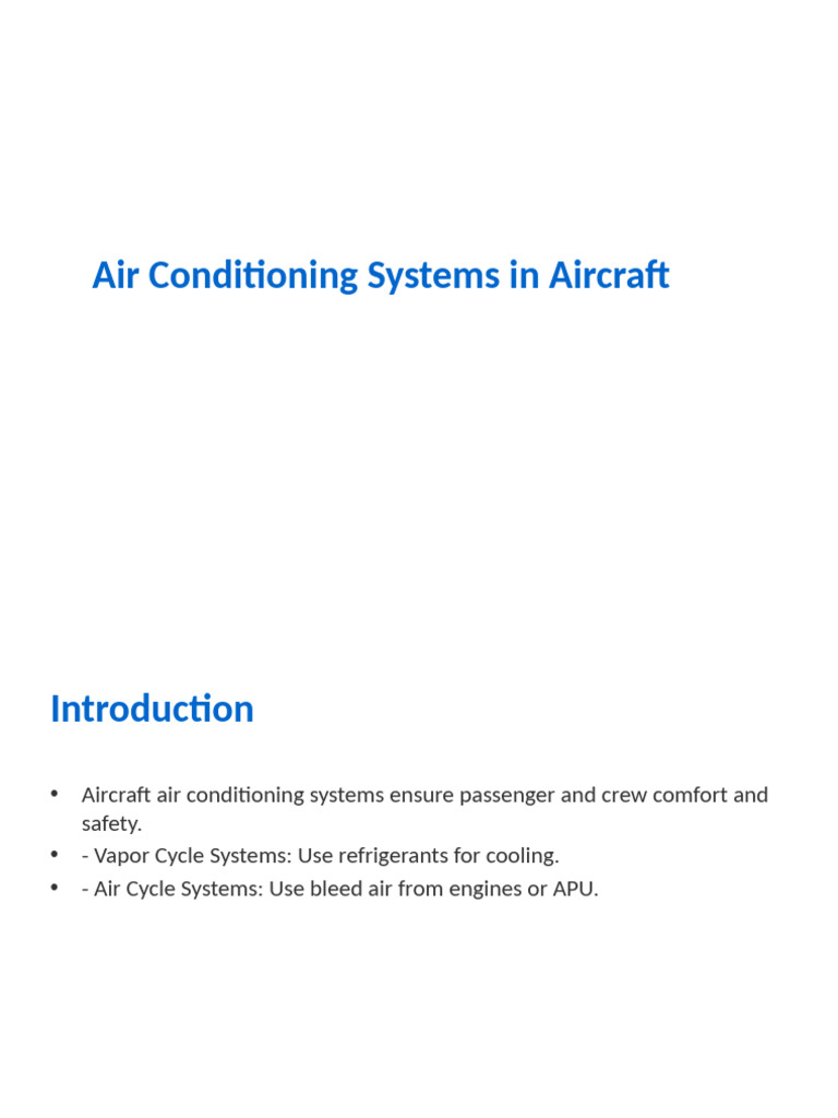 Aircraft Air Conditioning Systems Explained | PDF | Heat Exchanger ...