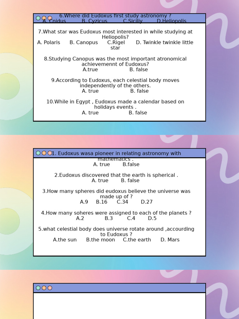 Eudoxus Universe G-11 | PDF | Astronomy | Physical Sciences