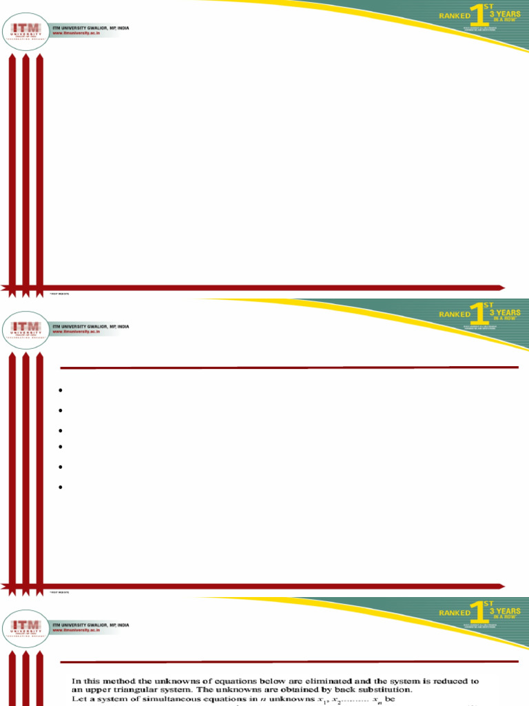 8 Gauss Elimination Method | PDF