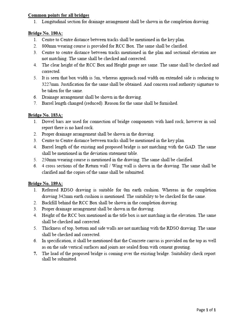Observation Letter For RUBs | PDF | Precast Concrete | Building Engineering
