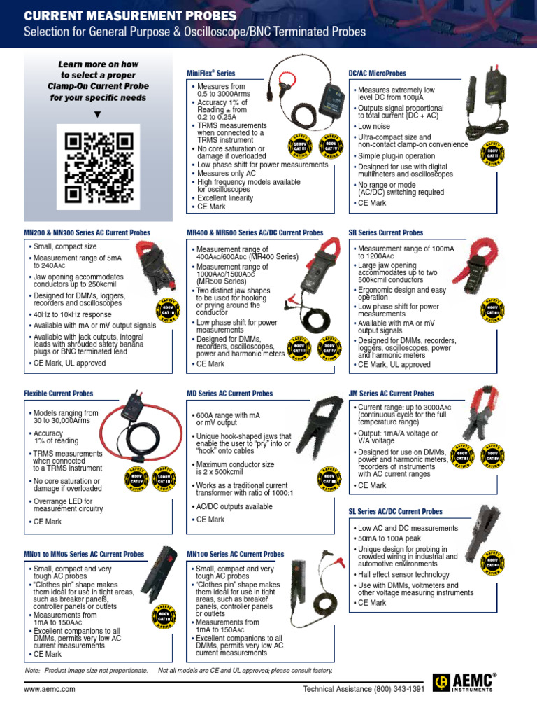 Current Probe Selection | PDF | Electricity | Manufactured Goods