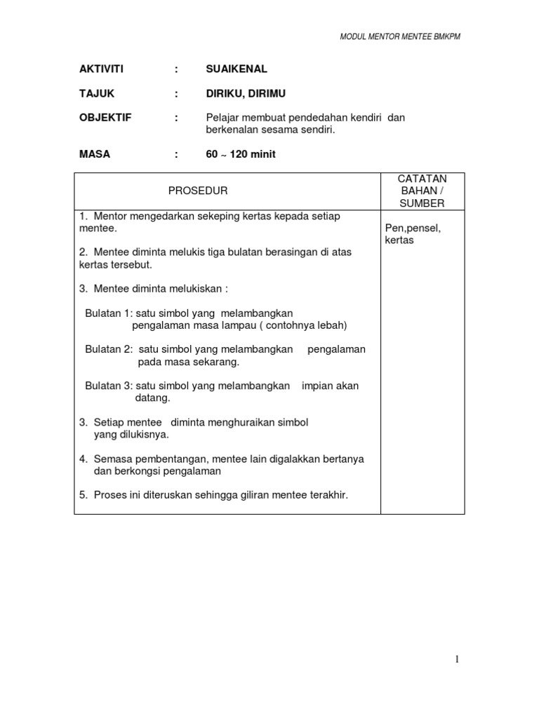 Modul Mentor Mentee | PDF