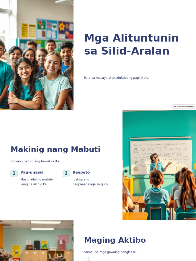 Mga-Alituntunin-sa-Silid-Aralan | PDF