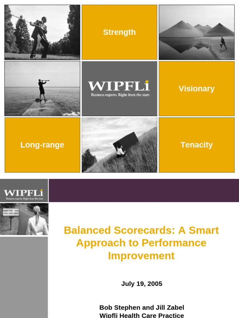 Balanced Scorecard A Smart Approach To Performance Improvement | PDF | Business