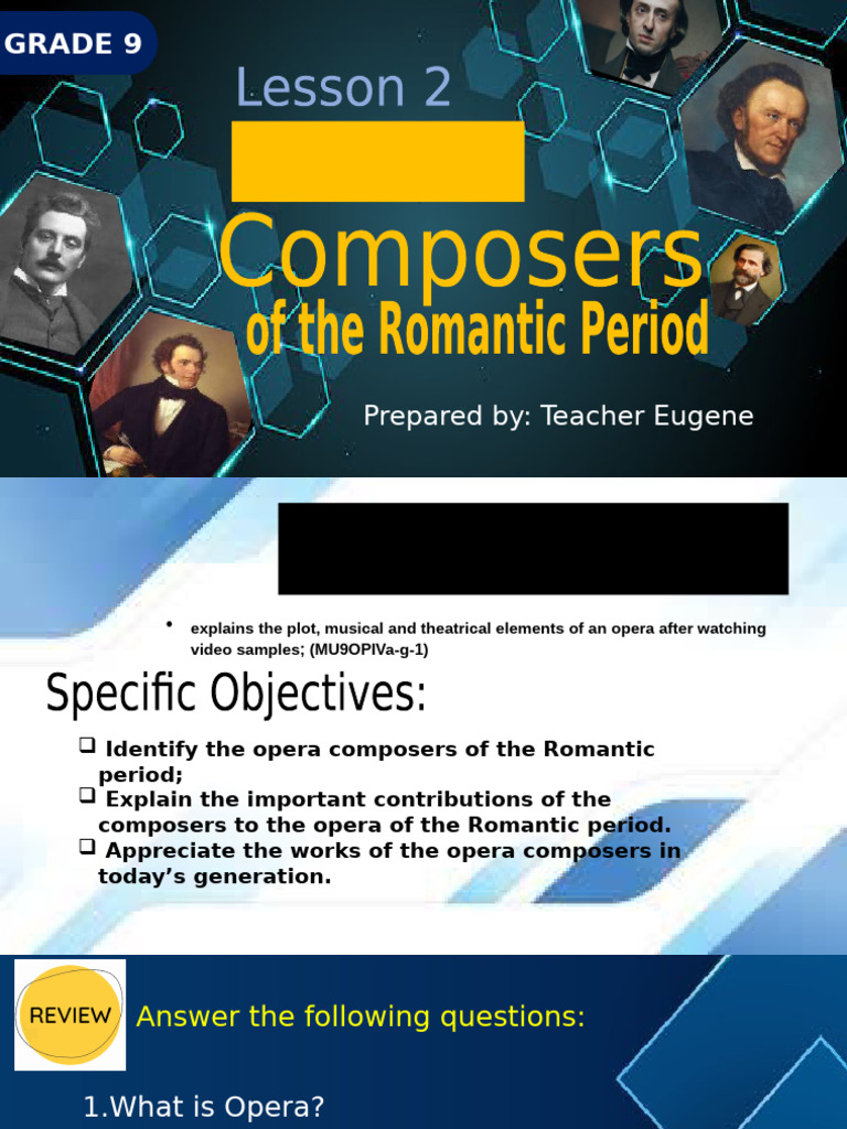Lesson 2 Composers | PDF | Richard Wagner | Opera
