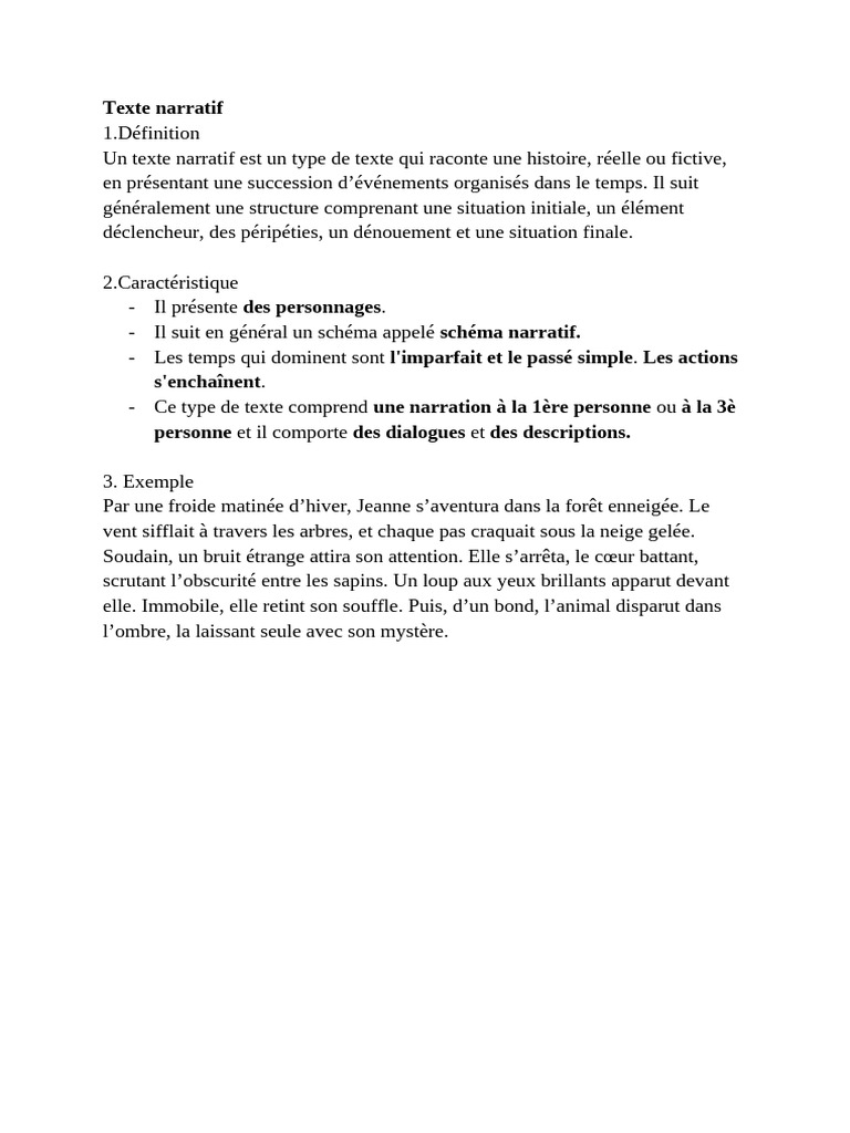 Comprendre le texte narratif | PDF