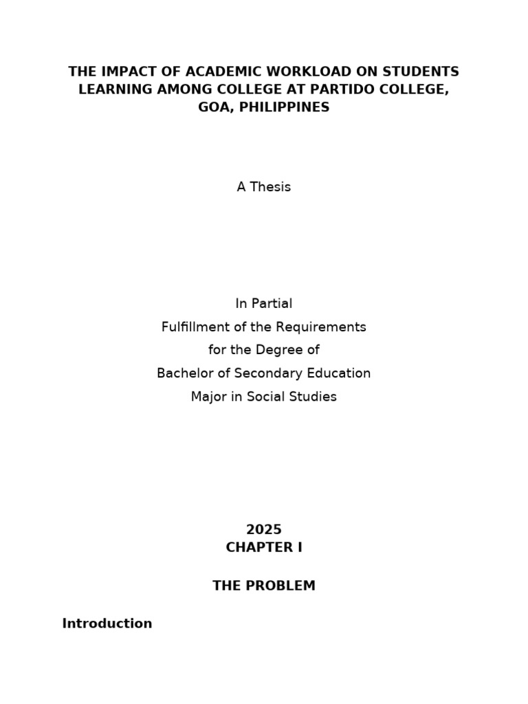 The Impact of Academic Workload on Students Learning Among College ...